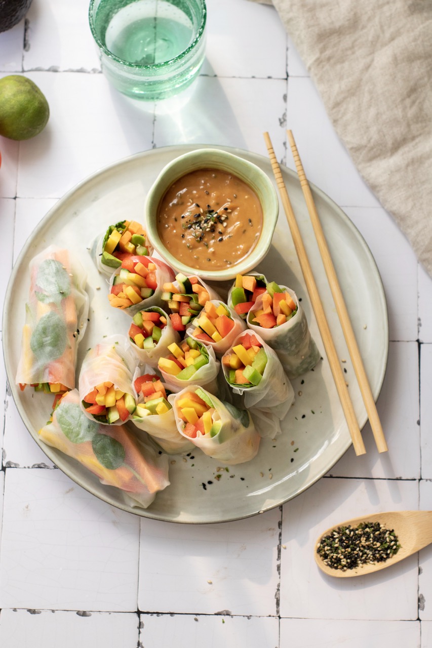Veggie Rice Paper Rolls - Life with FH