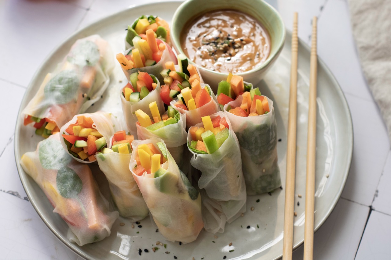 Veggie Rice Paper Rolls - Life with FH